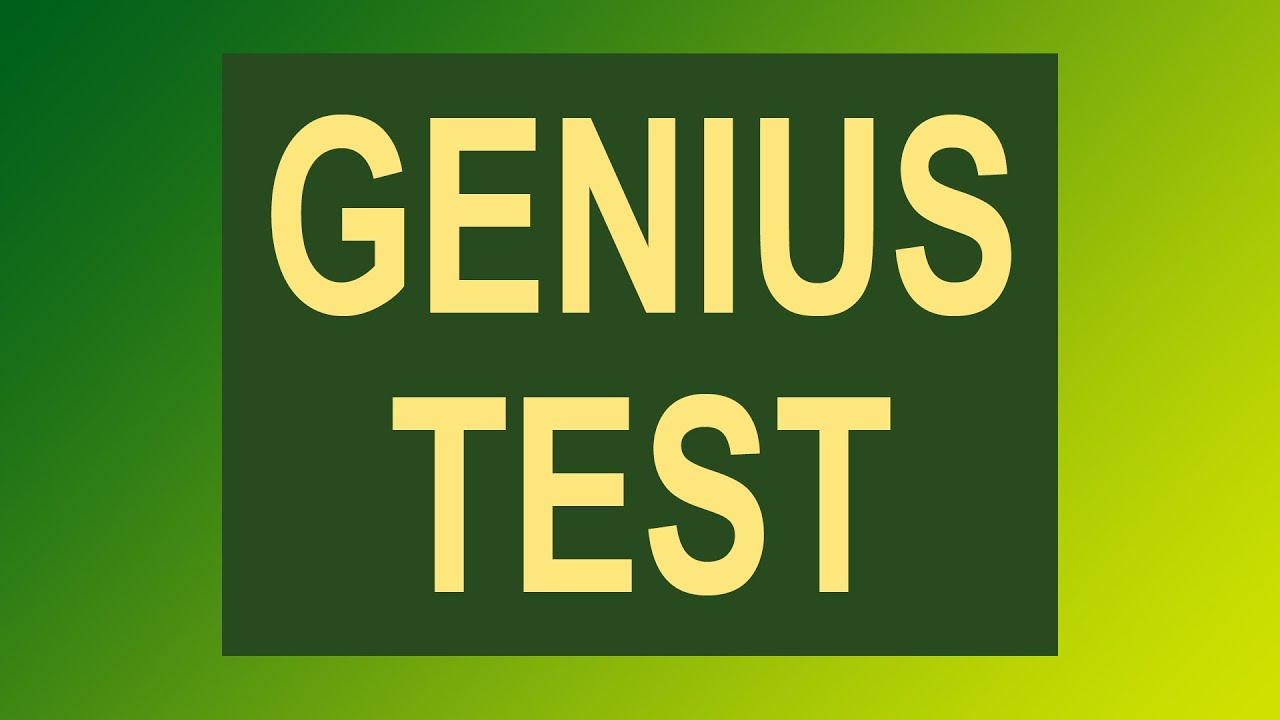Genius Test 90% fail - YouTube