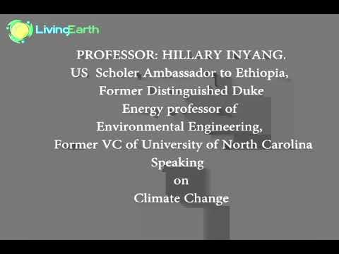 Professor Hilary Inyang speaking on Climate Change (Credit: Living ...