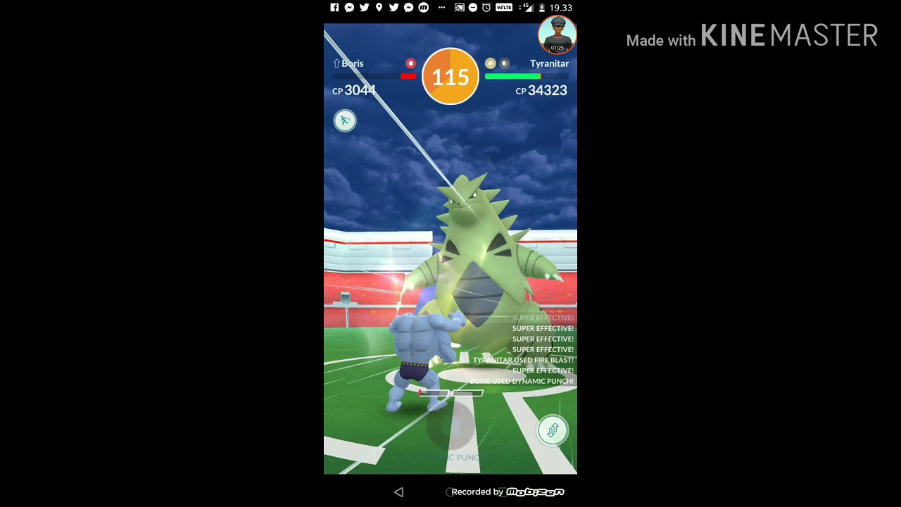 Tyranitar Solo (Cloudy) Bite/Fire Blast - YouTube