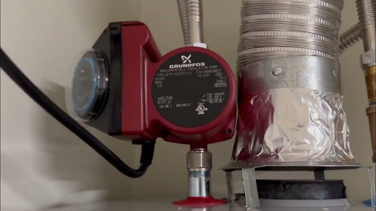 User review of Grundfos recirculating pump!!! GRUNDFOS UP15 10SU7P TLC 595916 - YouTube