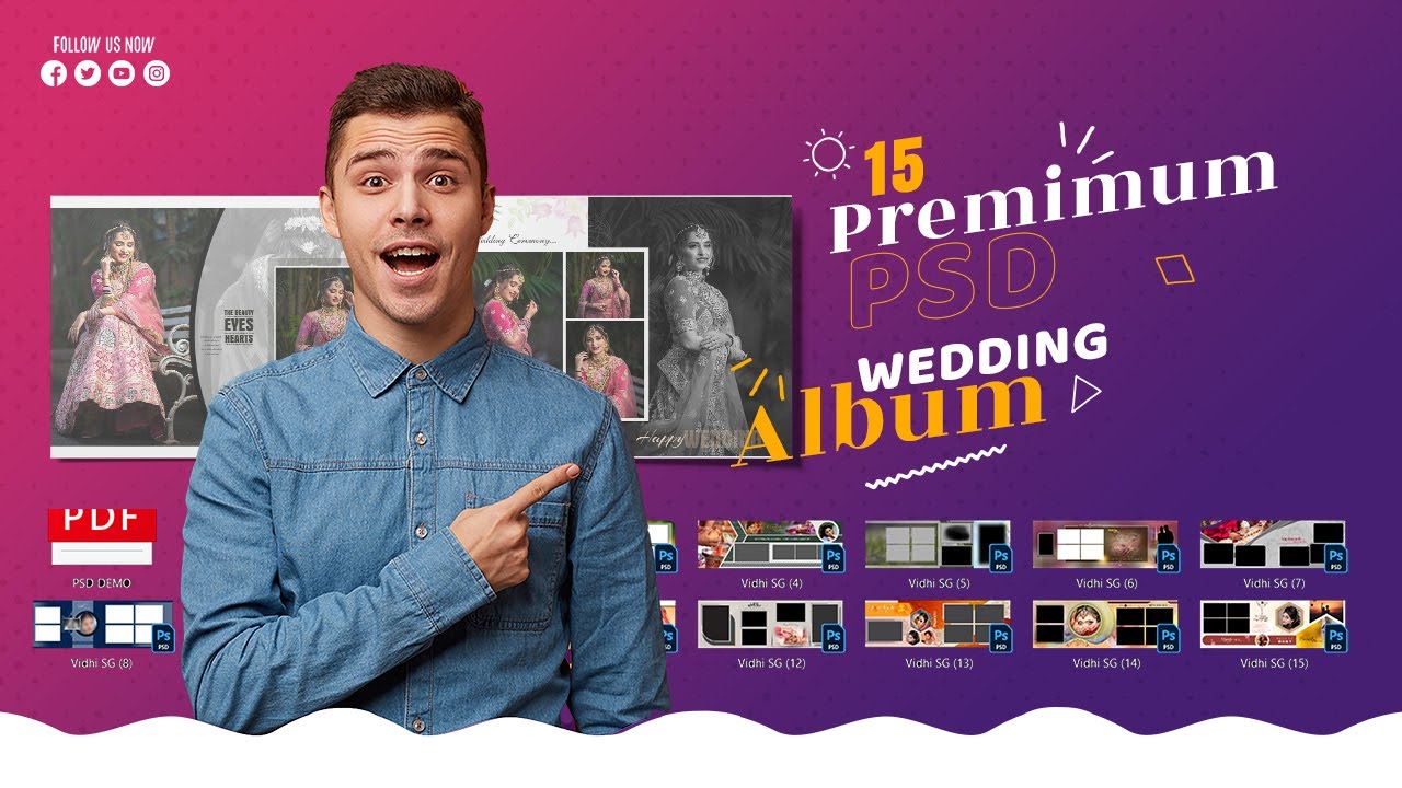 Creating Your Dream Wedding Album: Download 12X36 Premium PSD Files #saveragraphics # ...