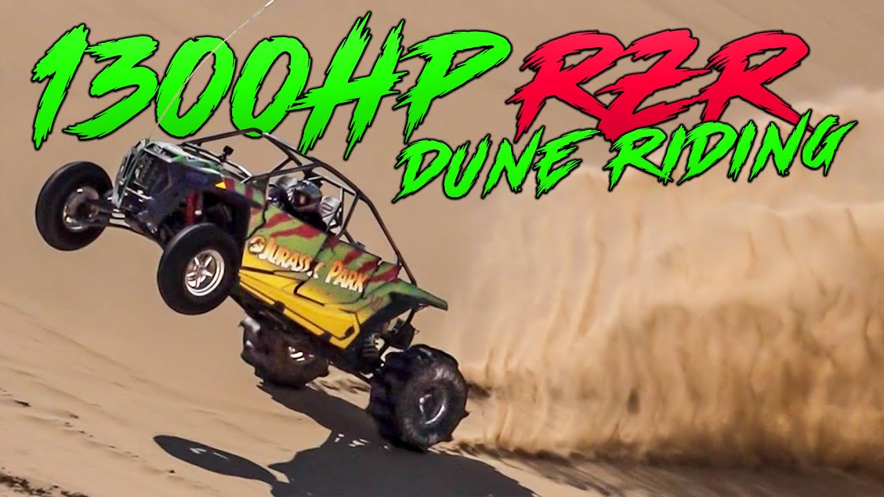 Dune Riding our 1300HP Polaris RZR! - YouTube