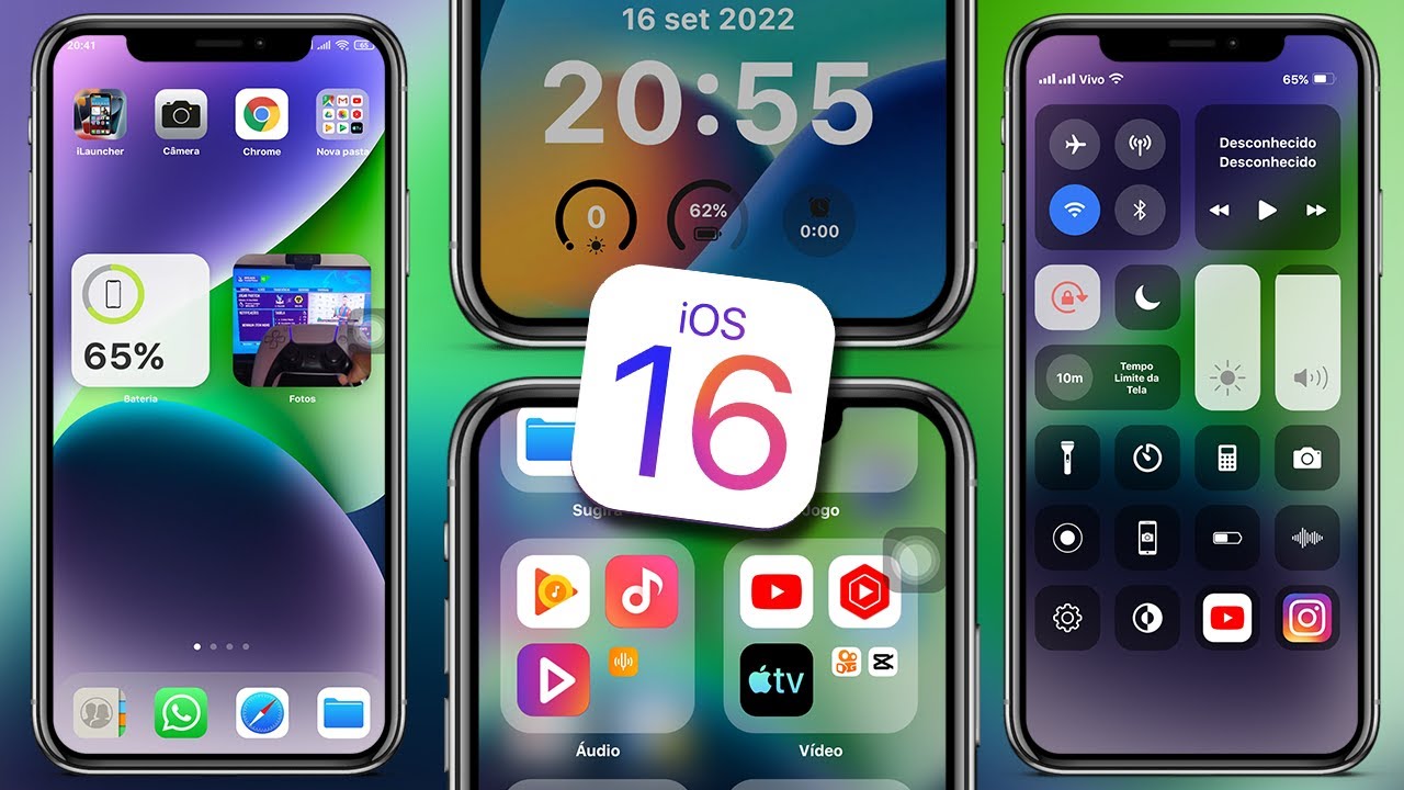 TRANSFORME SEU ANDROID EM UM IPHONE 14 (iOS 16) - YouTube