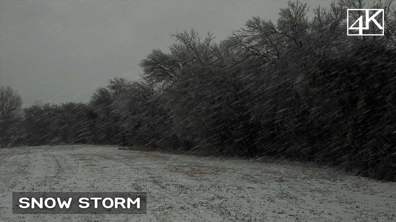 10 Hours of Snowstorm White Noise Sounds ASMR for Peaceful Sleep - 4K ...