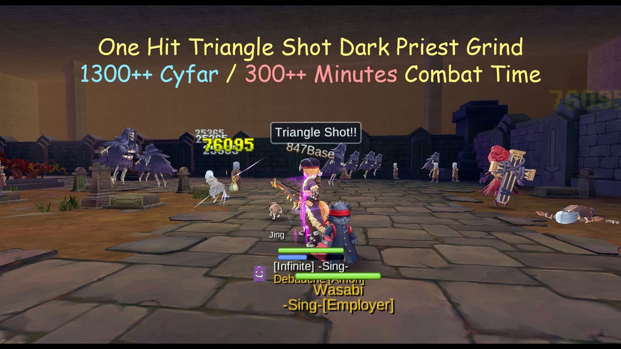 One Hit Dark Priest Triangle Shot 1300+ Cyfar/300+ Combat Time ...