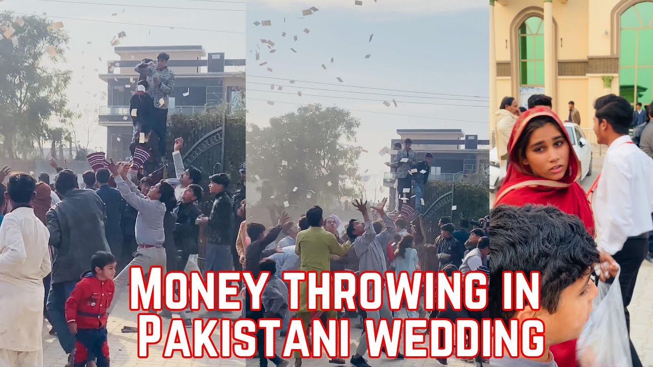 Paison ki barish Pattoki Barrat |Money throwing in wedding Pakistani ...