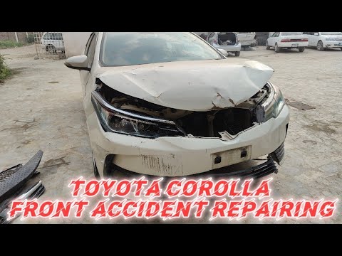 Toyota Corolla Front Accident Repairing - YouTube