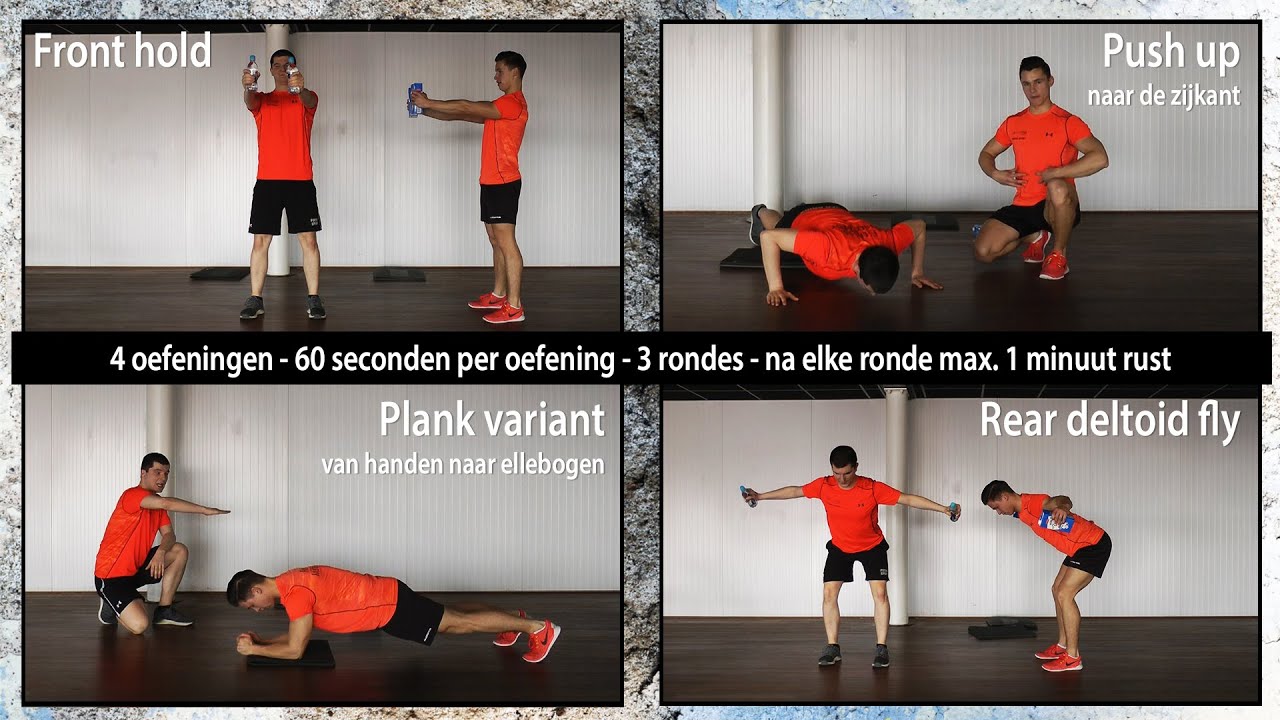 Workout Of The Day 12 - Front Hold - Push Up - Plank - Rear Deltoid Fly ...