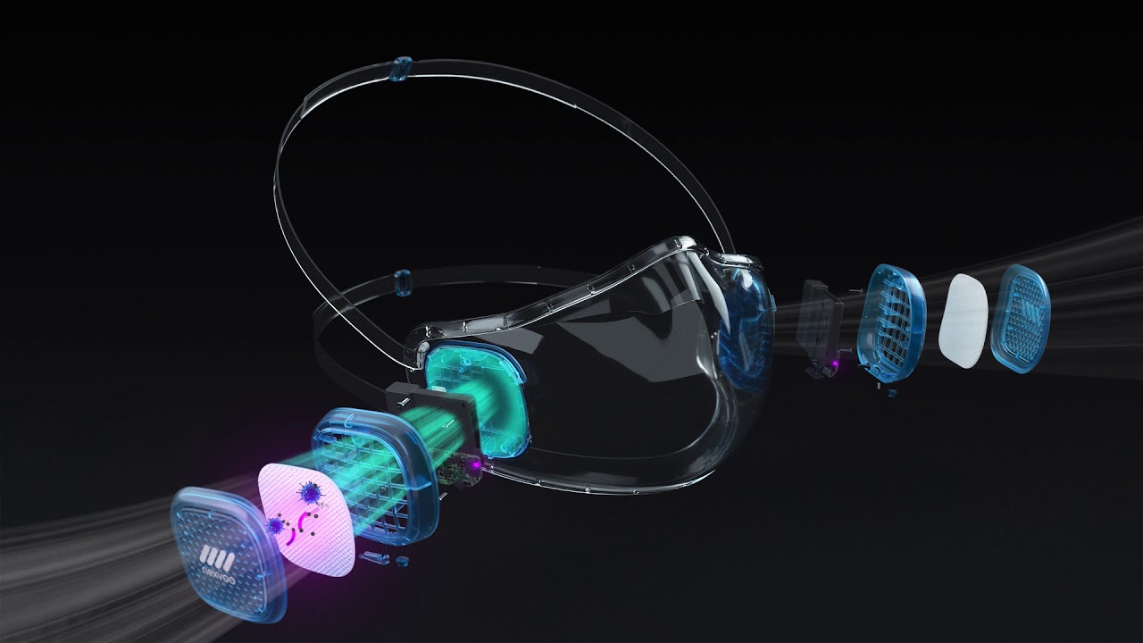 World's First Breeze Transparent Face Mask with Ultra-Silent Micro Fans ...