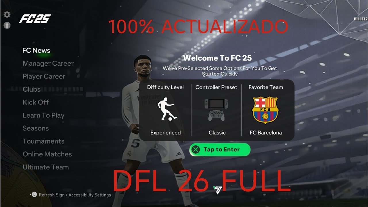 DFL 26 VERSION FULL 100% ACTUALIZADO CON MODO CARRERA - YouTube