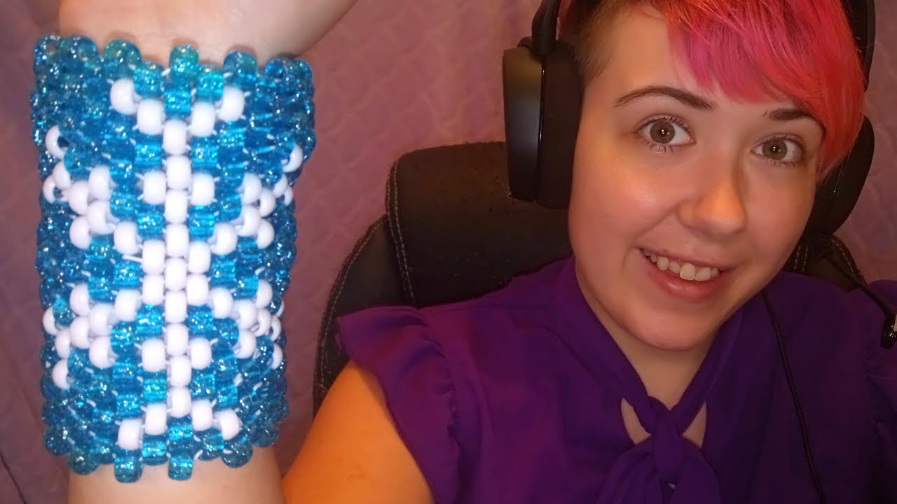 Snowflake Kandi Cuff Tutorial - YouTube