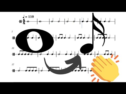 4 by 4 rhythm practice (whole notes to 16th notes) - YouTube