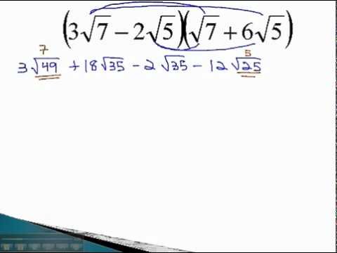 Add/Subtract/Multiply - FOIL with Radicals - YouTube