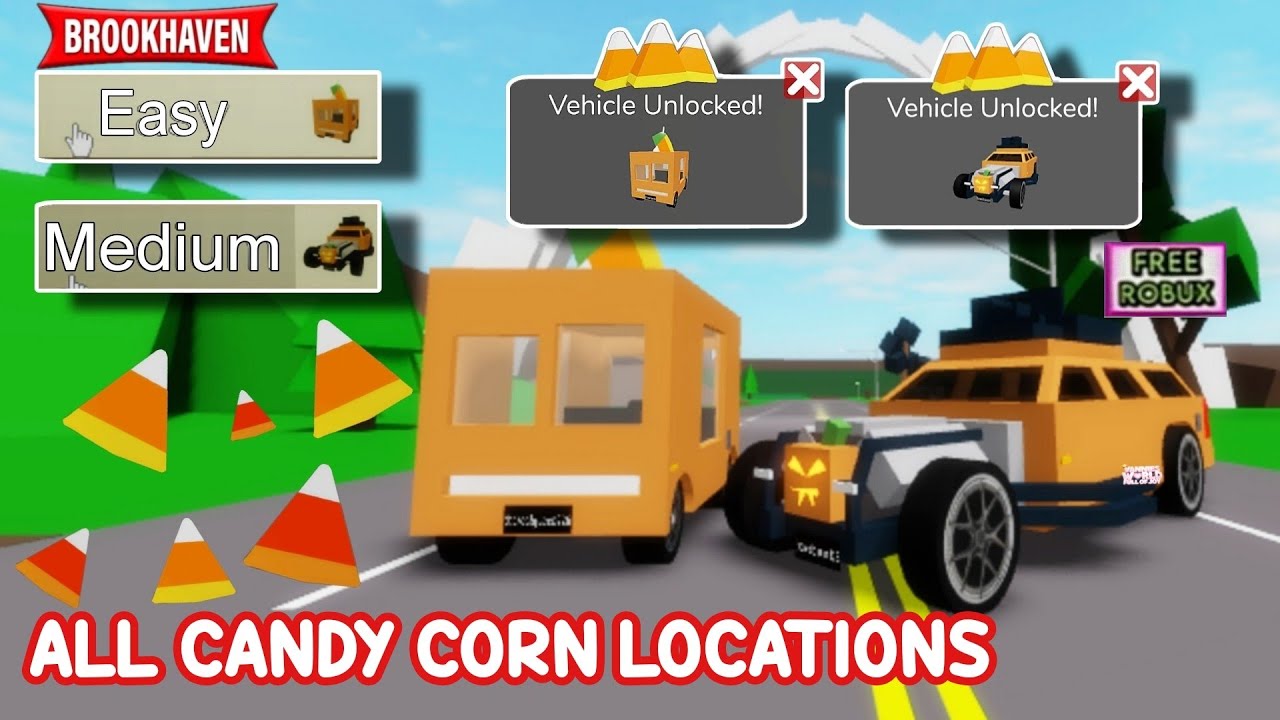 *EASY + MEDIUM* CANDY CORN LOCATIONS IN BROOKHAVEN 🏡RP 🍬🎃 || ROBLOX ...