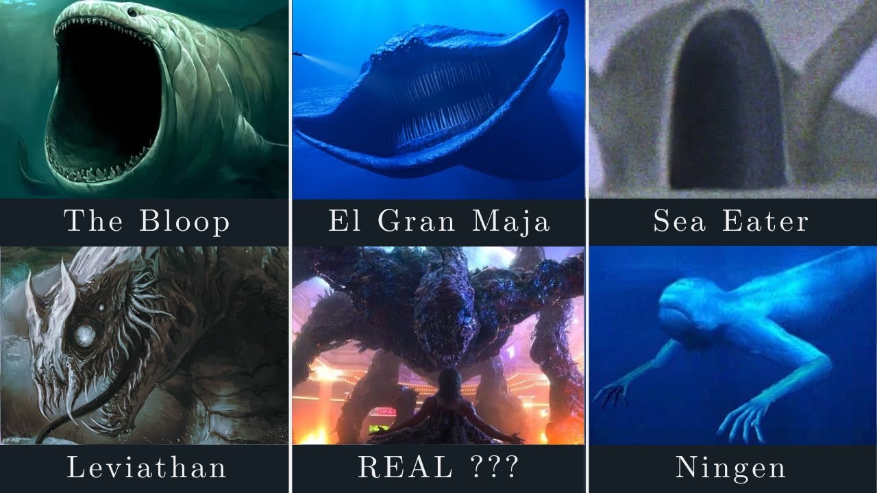 Real vs Mythical Creatures - The Bloop vs Sea Eater vs El Gran Maja vs ...