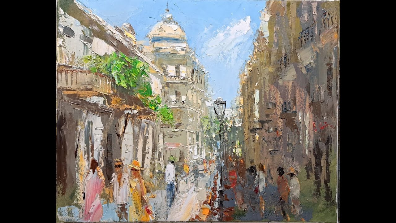 Baku palette knife oil painting Vugar Mamedov #art #painting # ...