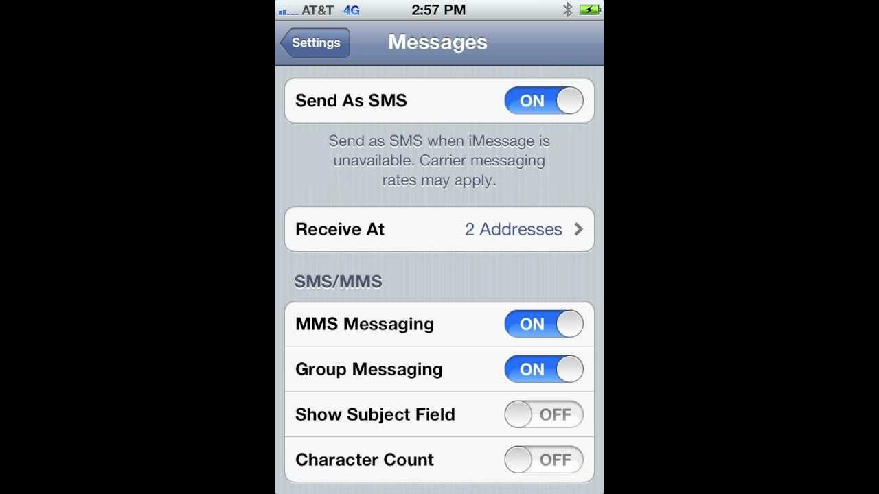 How to Enable or Disable SMS Character Count iPhone HD - YouTube