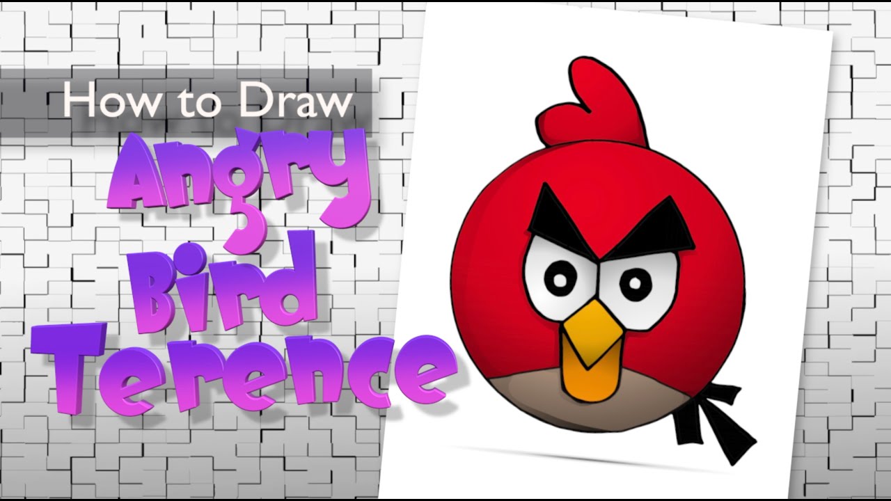 How to Draw Angry Bird Terence 😡 Art for Kids 😡 Frazier Tales - YouTube