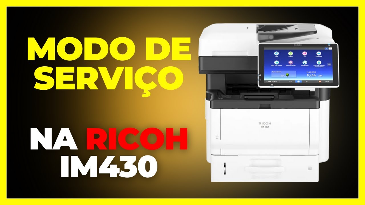 Modo de serviço Ricoh IM430f - Modo técnico - YouTube