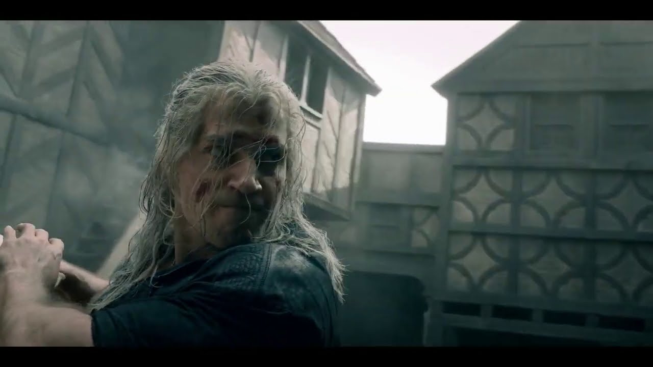 The Witcher! Blaviken market fight scene - YouTube