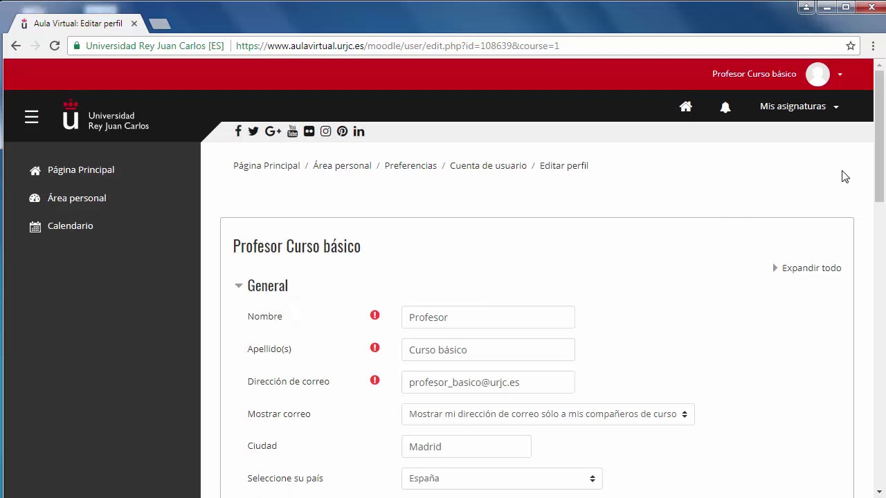Menú de usuario - YouTube