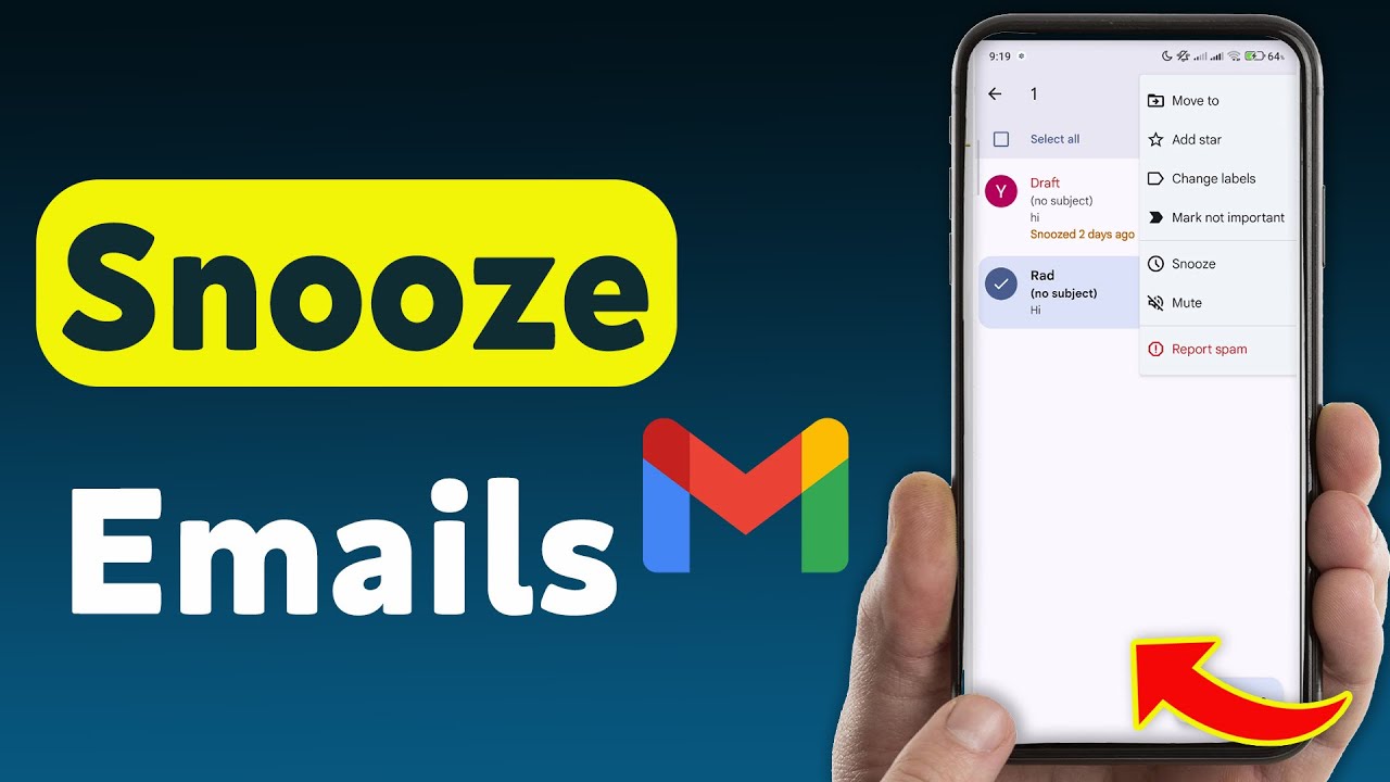 How To Snooze Emails On Gmail App (Updated) - YouTube