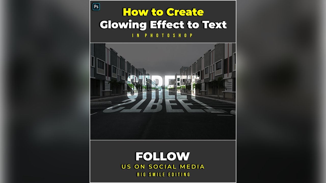 How to Create the Glowing Effect to Text - Photoshop Tutorial - YouTube
