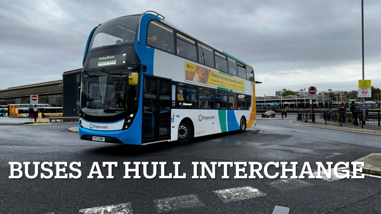 Buses at hull interchange - YouTube