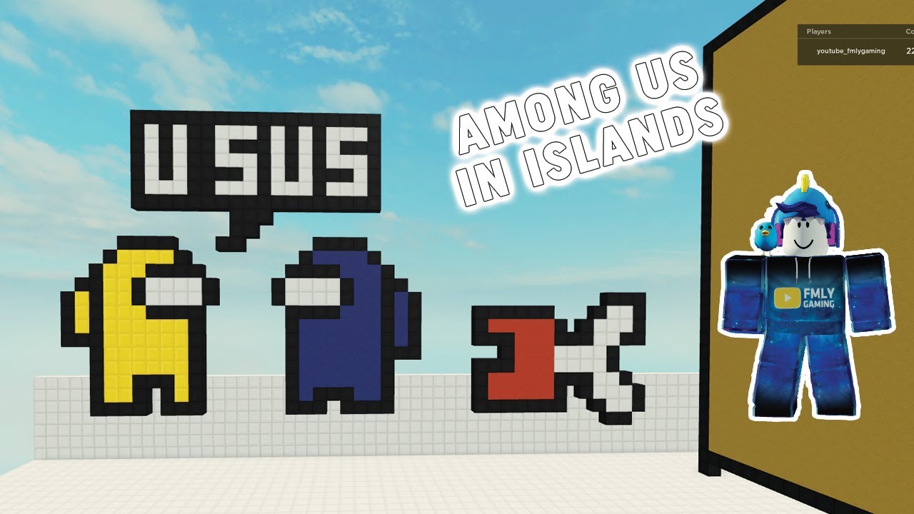 🧙‍♂️ ROBLOX ISLANDS 🧙‍♂️ HOW TO BUILD AMONG US PIXEL ART IN YOUR ISLAND ...