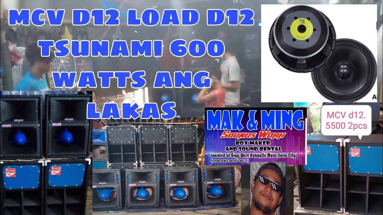 Mcv d12 sub load tsunami @6k sound check - YouTube