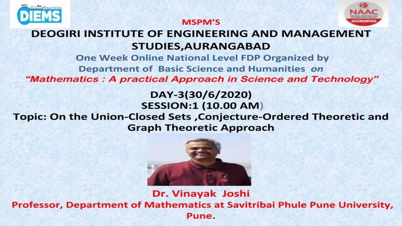 FDP on Mathematics : A practical Approach in Science and Technology ...