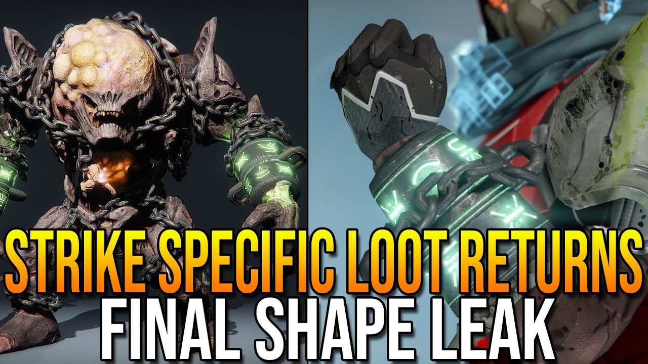 STRIKE SPECIFIC LOOT RETURNS TO DESTINY 2! HUGE FINAL SHAPE LEAK - YouTube