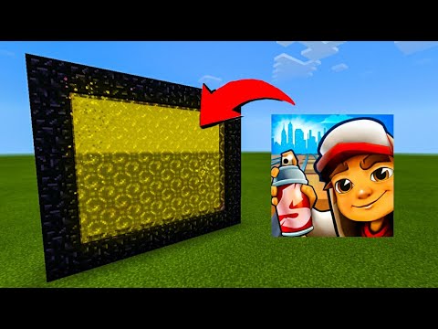 How to Make a PORTAL to SUBWAY SURFER in Minecraft - YouTube