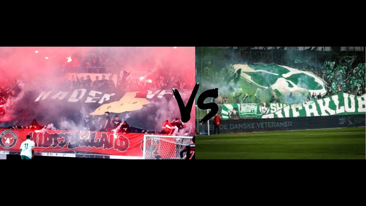 Hedens drenge/FC Midtjylland fans VS Shamrock Ultras/Viborg FF fans ...