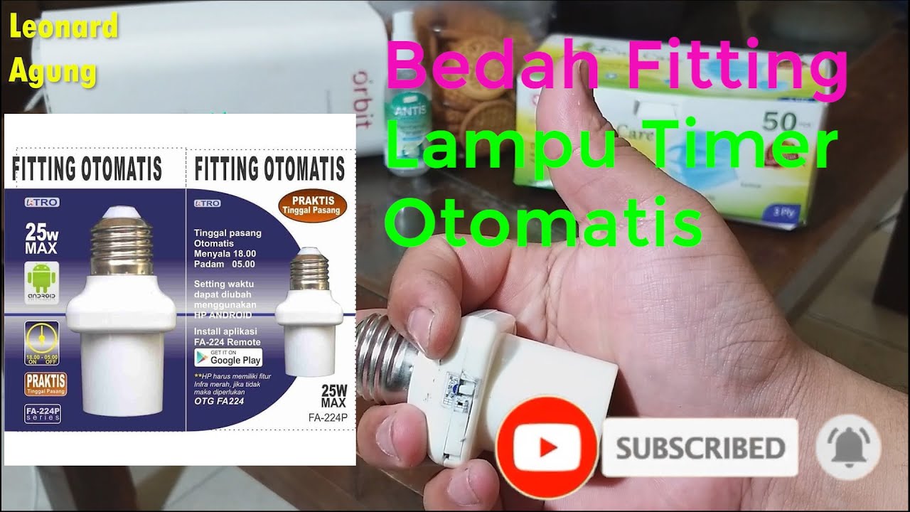 Review Dan Bongkar Fitting Lampu Sensor Otomatis Timer Android~Model FA ...