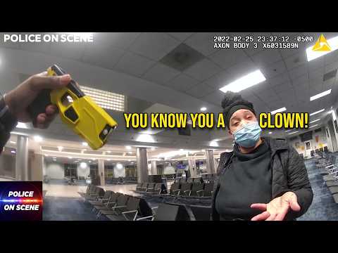 Woman Mistakenly Steps Up TO THE WRONG Airport Cop!