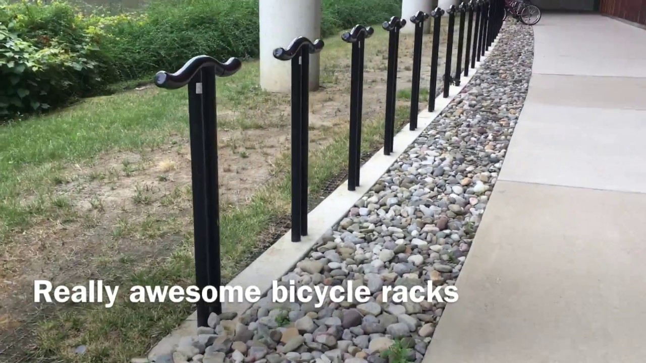 Really awesome bicycle racks - YouTube