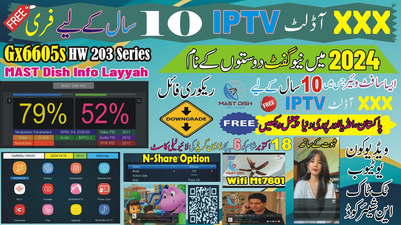 Gx6605s HW203 New Software 2024 in Zoom Signal #NASHARE #videocon #ECast #youtube #tiktok #wetv ...