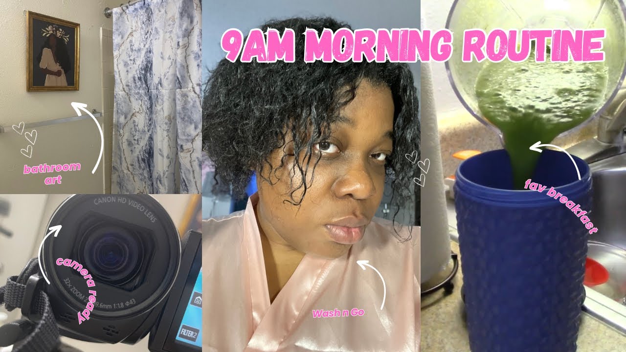 9AM MORNING ROUTINE before work | shower routine | skincare | breakfast ...