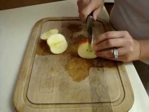 The quickest, easiest way to cut the core out of an apple - YouTube