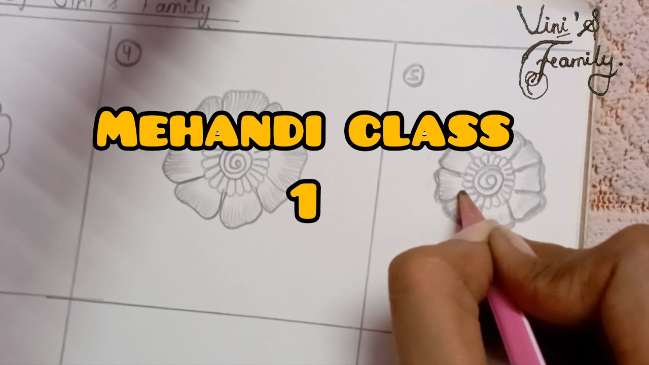 Mehandi class 1 | mehandi classes for beginners |#vini'sfamily# ...