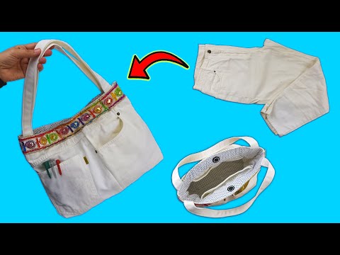 ESKİ KOT PANTOLON İLE HARİKA ÇANTA YAPIMI / Geri Dönüşüm / Kendin Yap
