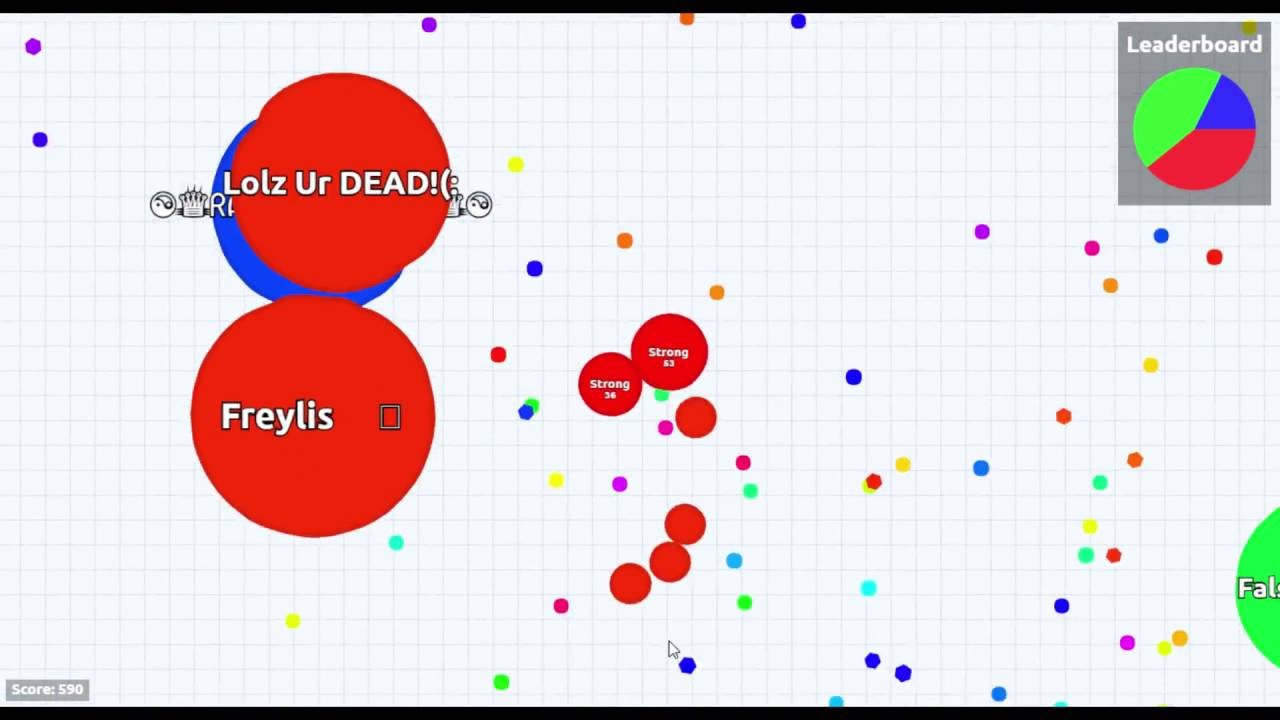 Agar.io Team mode Playing with Disconnected Cells - YouTube