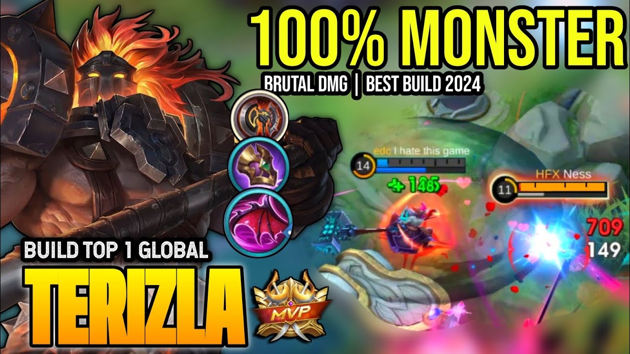 TERIZLA BEST BUILD 2024 | BUILD TOP GLOBAL TERIZLA GAMEPLAY | MOBILE ...