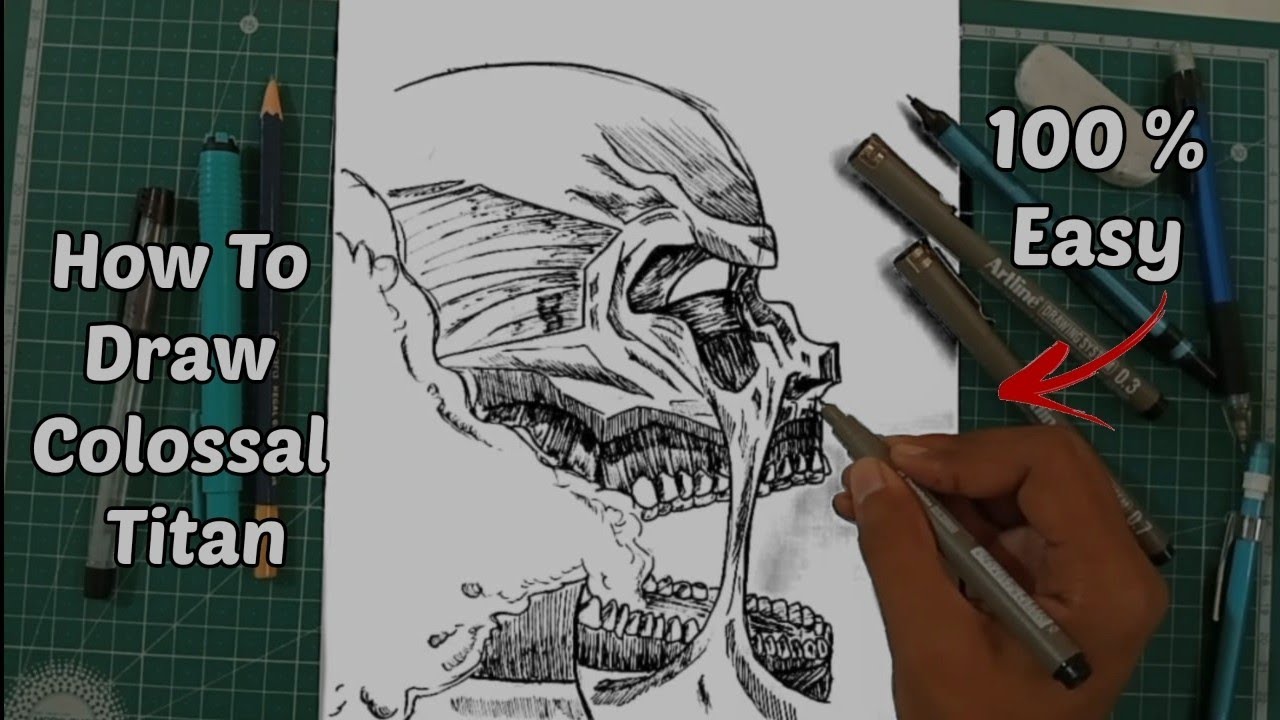 How To Draw Colossal Titan Step By Step Drawing Tutorial #aot # ...