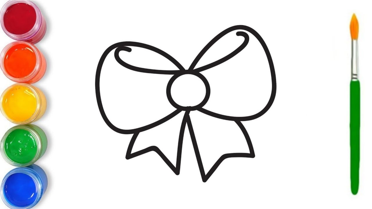 🎀 How to Draw and Color a Red Bow | Fun Marker Art for Kids! 🌈💖 - YouTube