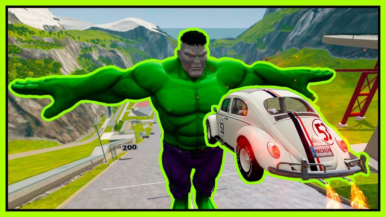 CARROS VS HULK GIGANTE! BeamNG.drive - YouTube