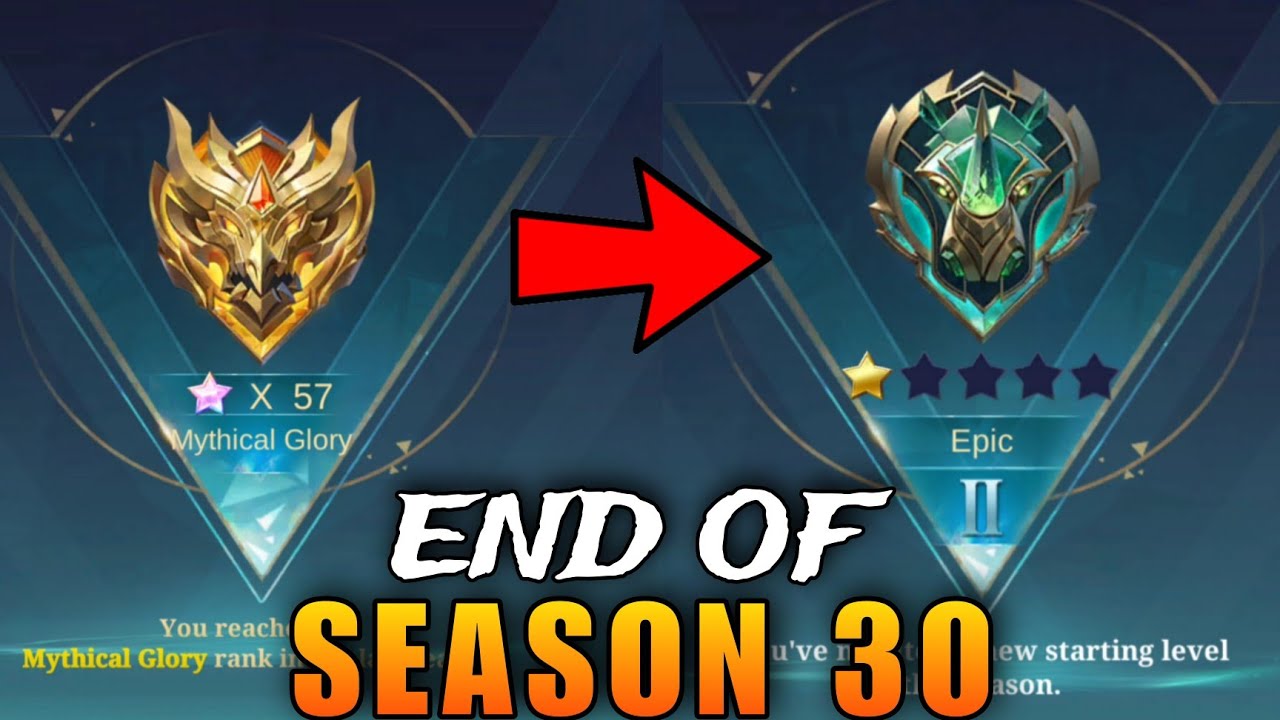 😔😔😔Season 30 Ends - From Mythical Glory To Epic Rank Down ~ MLBB - YouTube