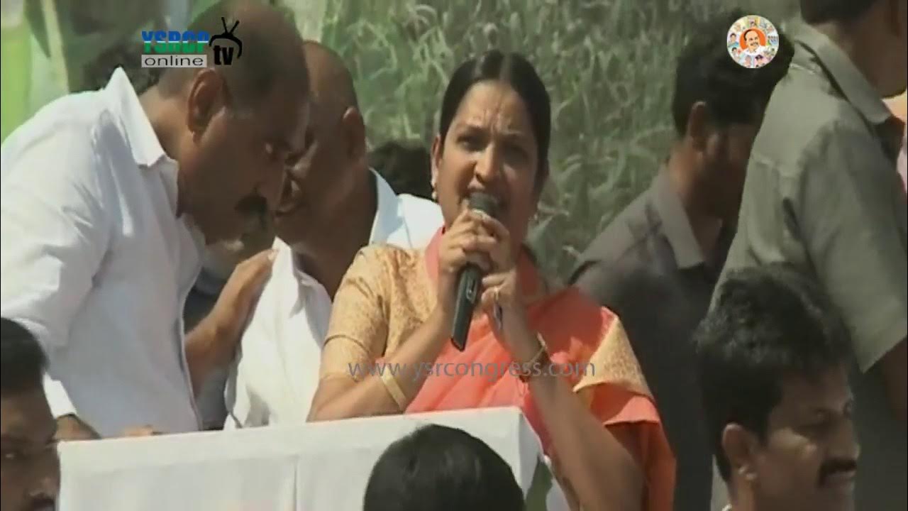 YSRCP Leader Ushasri Charan speech at Rythu Mahadharna in Uravakonda - 6th Feb 17 - YouTube