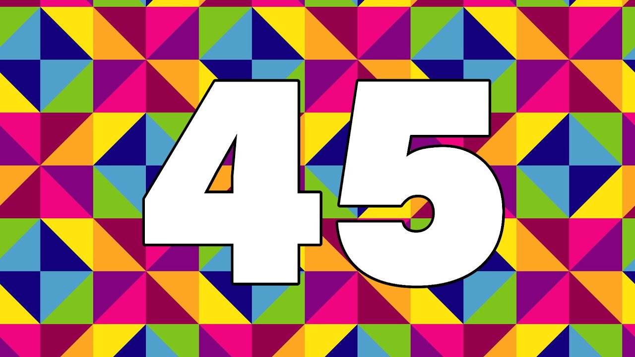 45 Second Timer | Colorful Geometric Background - YouTube